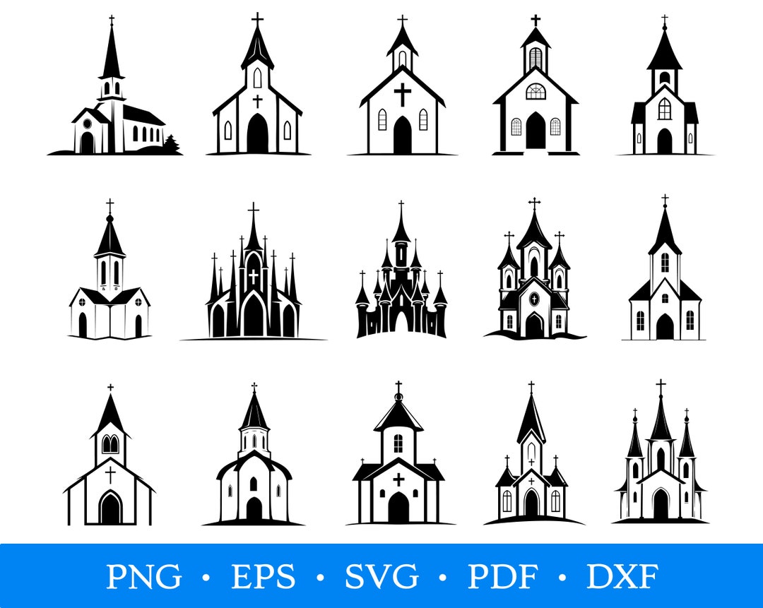 Church SVG Bundle, Church Clipart, Religious Svg, Church Cut Files ...