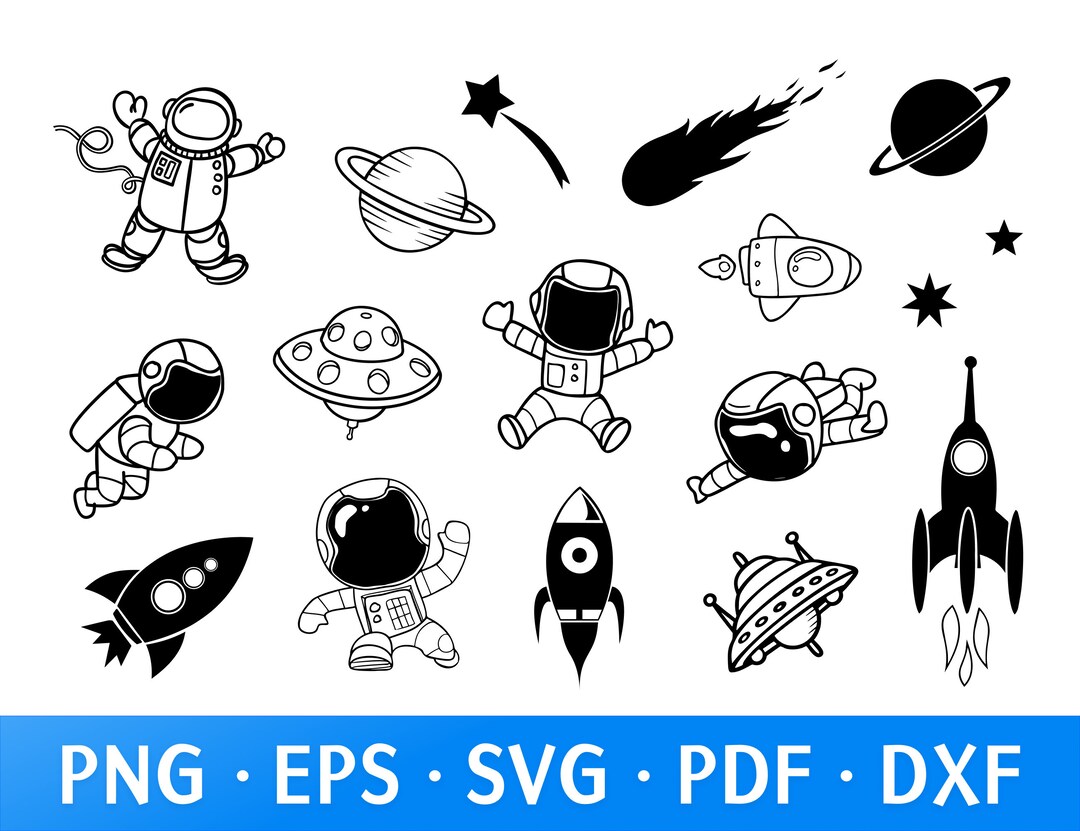 Kid Astronaut SVG Spaceman and Space Theme Clipart for DIY Projects - Etsy