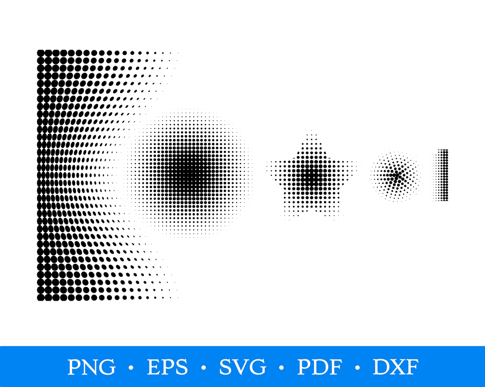 Halftone Dots Svg & Png, Comic Dot Clipart, Dotted Pattern Vector Image ...