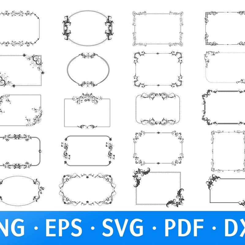 Rectangle Frame Svg - Etsy