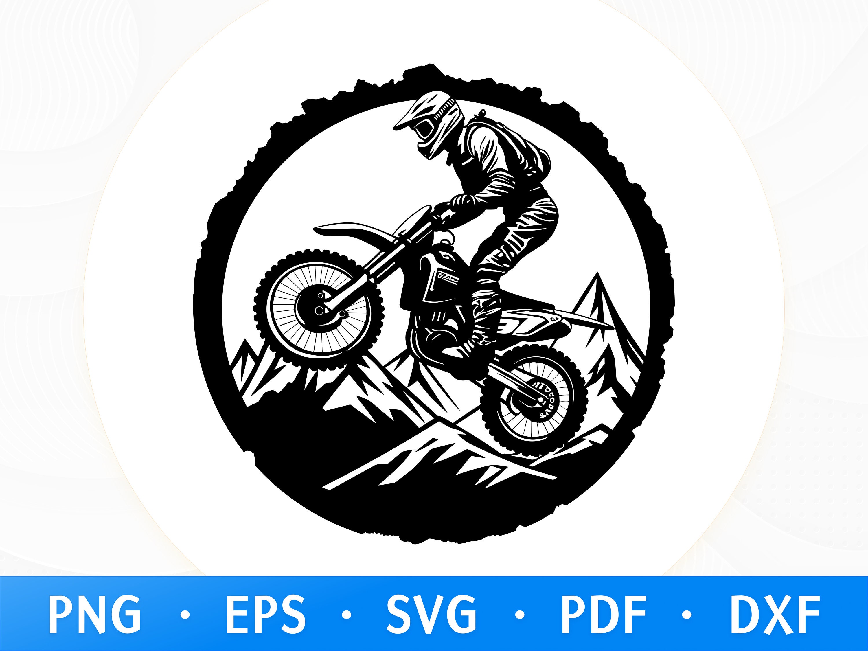 Motocross Rider SVG Cut File Dirt Bike and Mountain Clipart - Etsy
