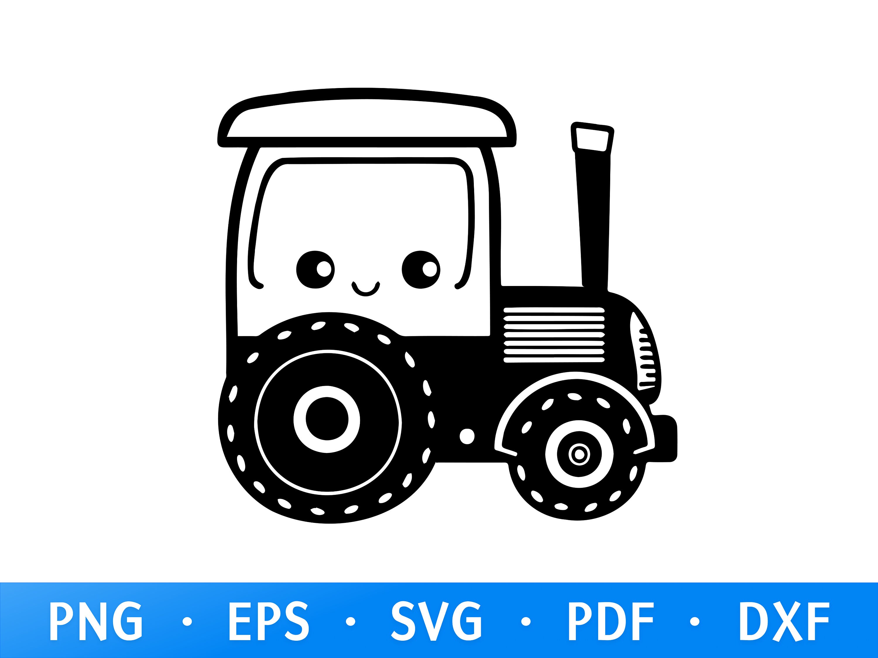 Cute Tractor SVG Farm Tractor Svg Tractor Silhouette - Etsy