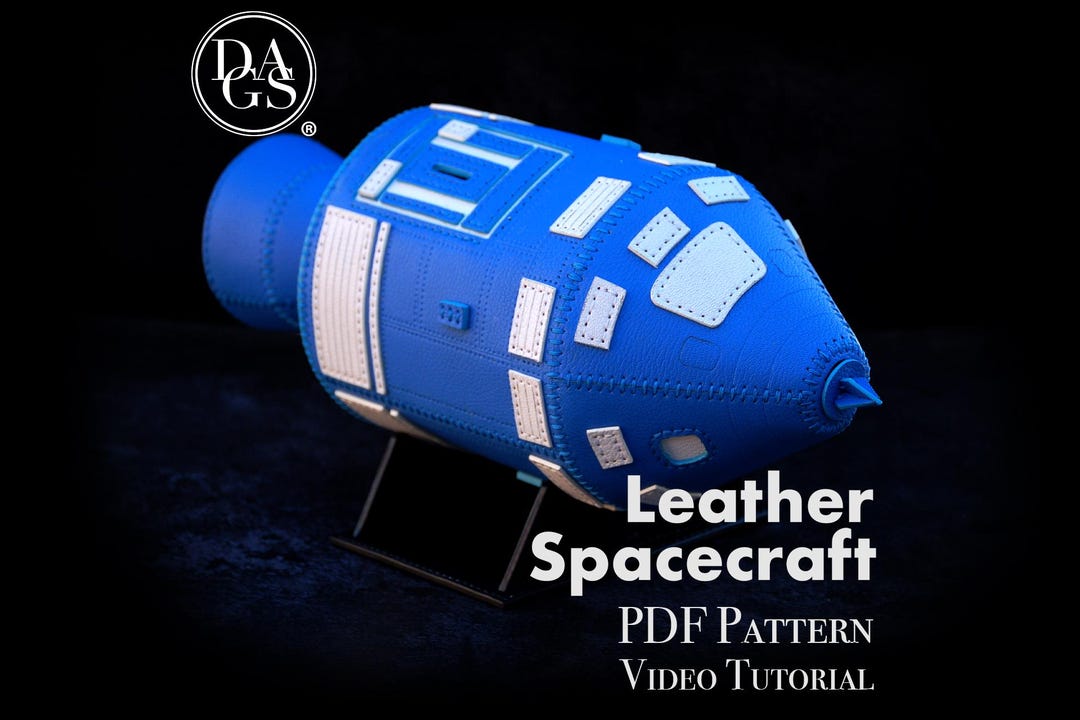 Leather Spaceship Money Box PDF Pattern | Downloadable DIY Template for ...
