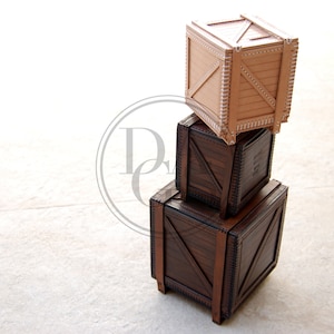 Leather Money Box Crate Set! Small and Large Piggy Bank! - PDF Pattern ...