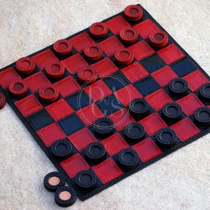 DIY Checkers Board Game PDF Pattern, Craft Your Own Checkers Game Out ...