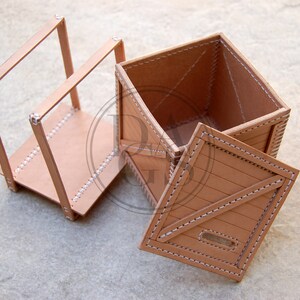 Leather Money Box Crate Set! Small and Large Piggy Bank! - PDF Pattern ...