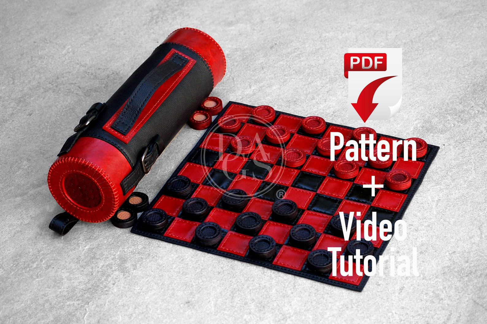 DIY Checkers Board Game PDF Pattern, Craft Your Own Checkers Game Out ...