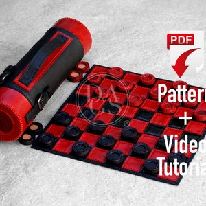 DIY Checkers Board Game PDF Pattern, Craft Your Own Checkers Game Out ...