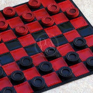 DIY Checkers Board Game PDF Pattern, Craft Your Own Checkers Game Out ...