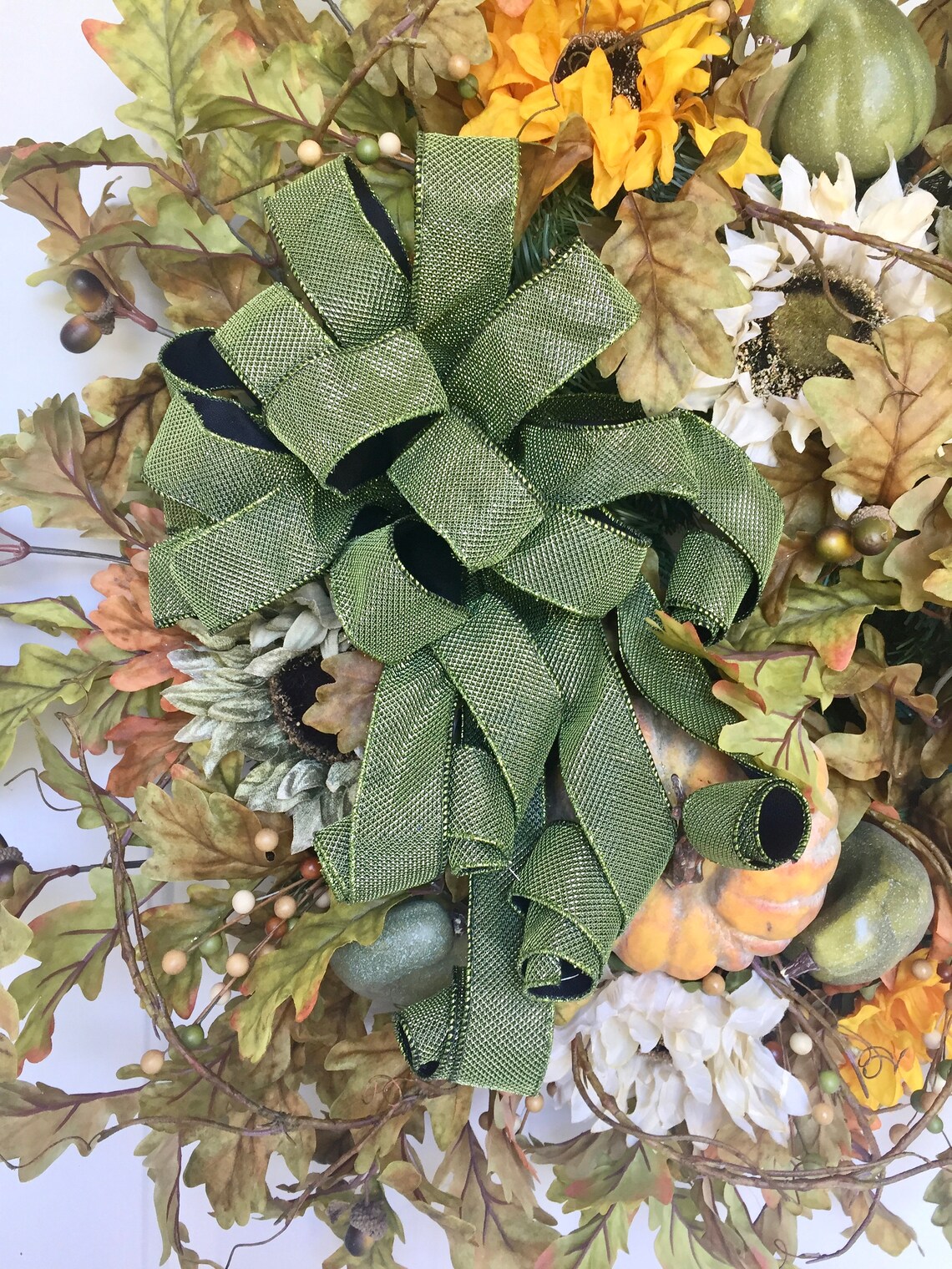 Fall Greenery Wreath, Everyday Decor, Wedding Gift, Thanksgiving Door ...