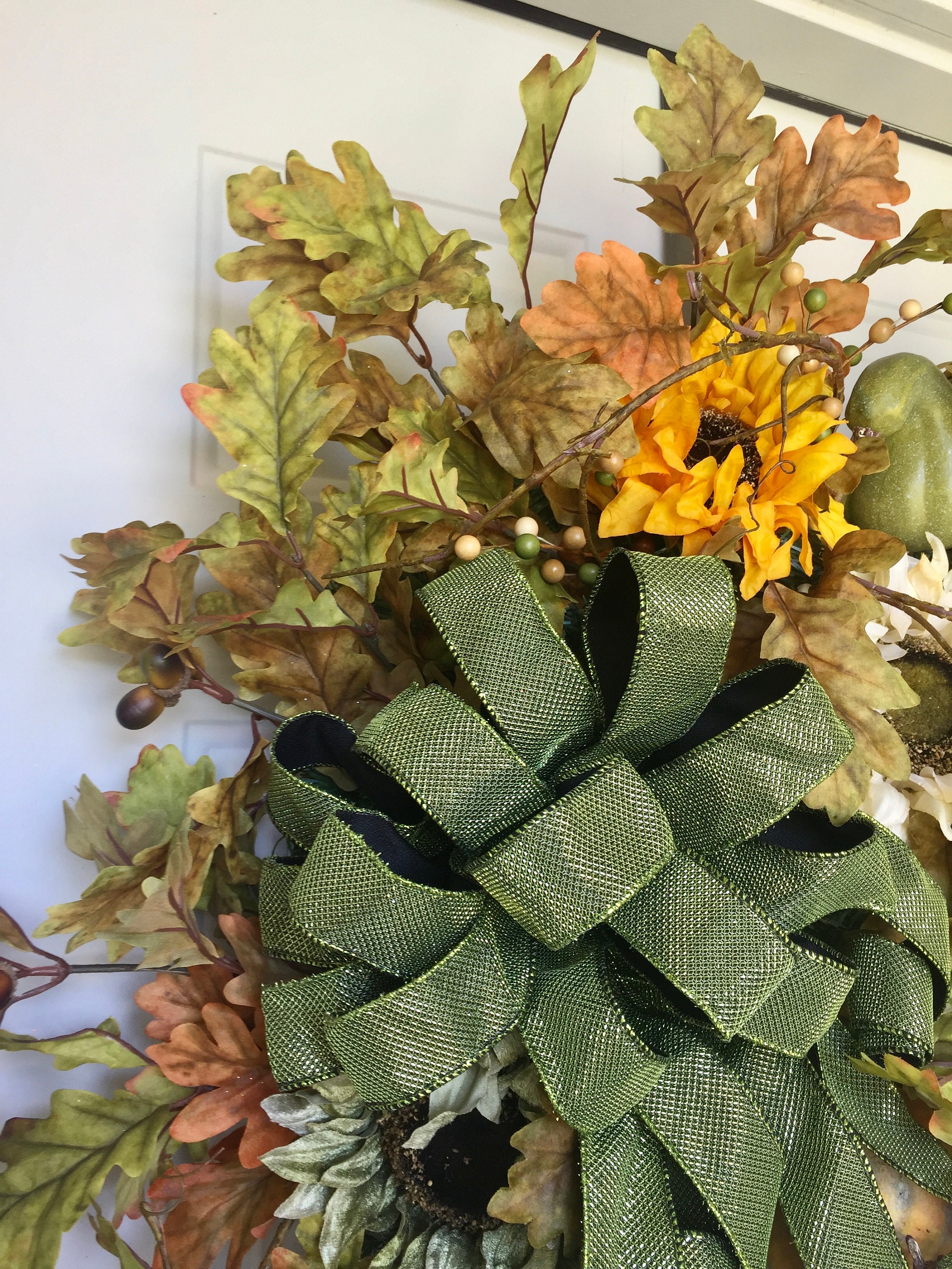 Fall Greenery Wreath, Everyday Decor, Wedding Gift, Thanksgiving Door ...