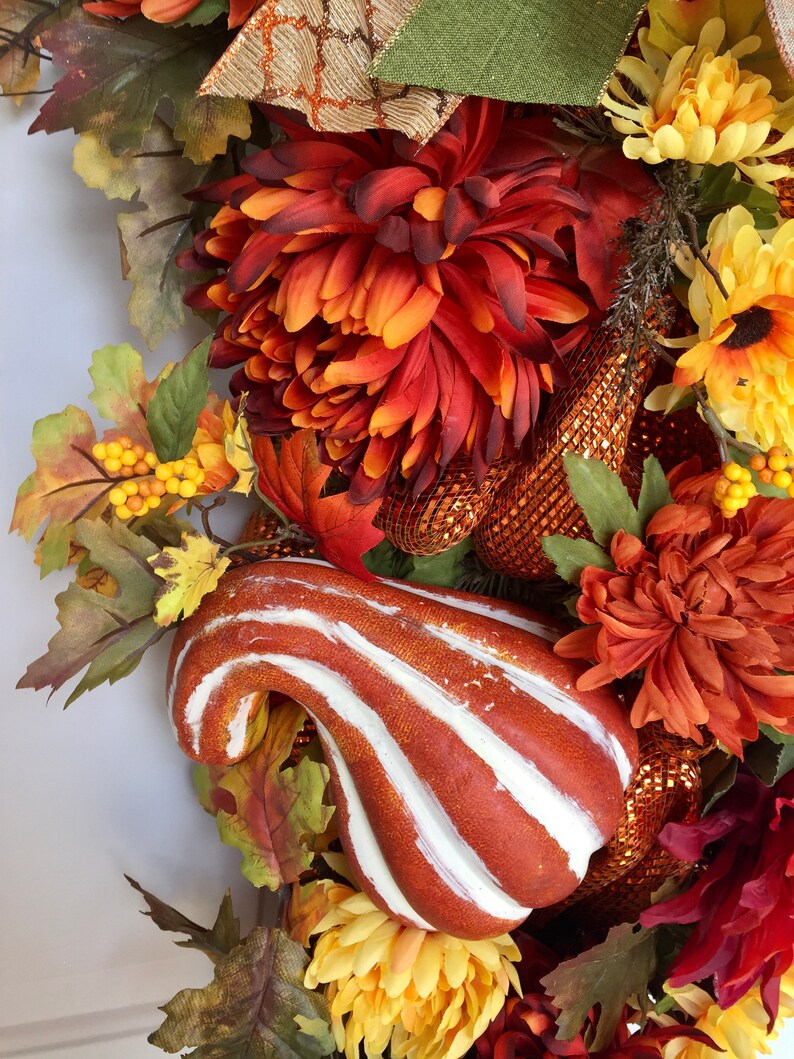 Fall Floral, Floral Swag, Thanksgiving Swag, Fall Door Decor ...