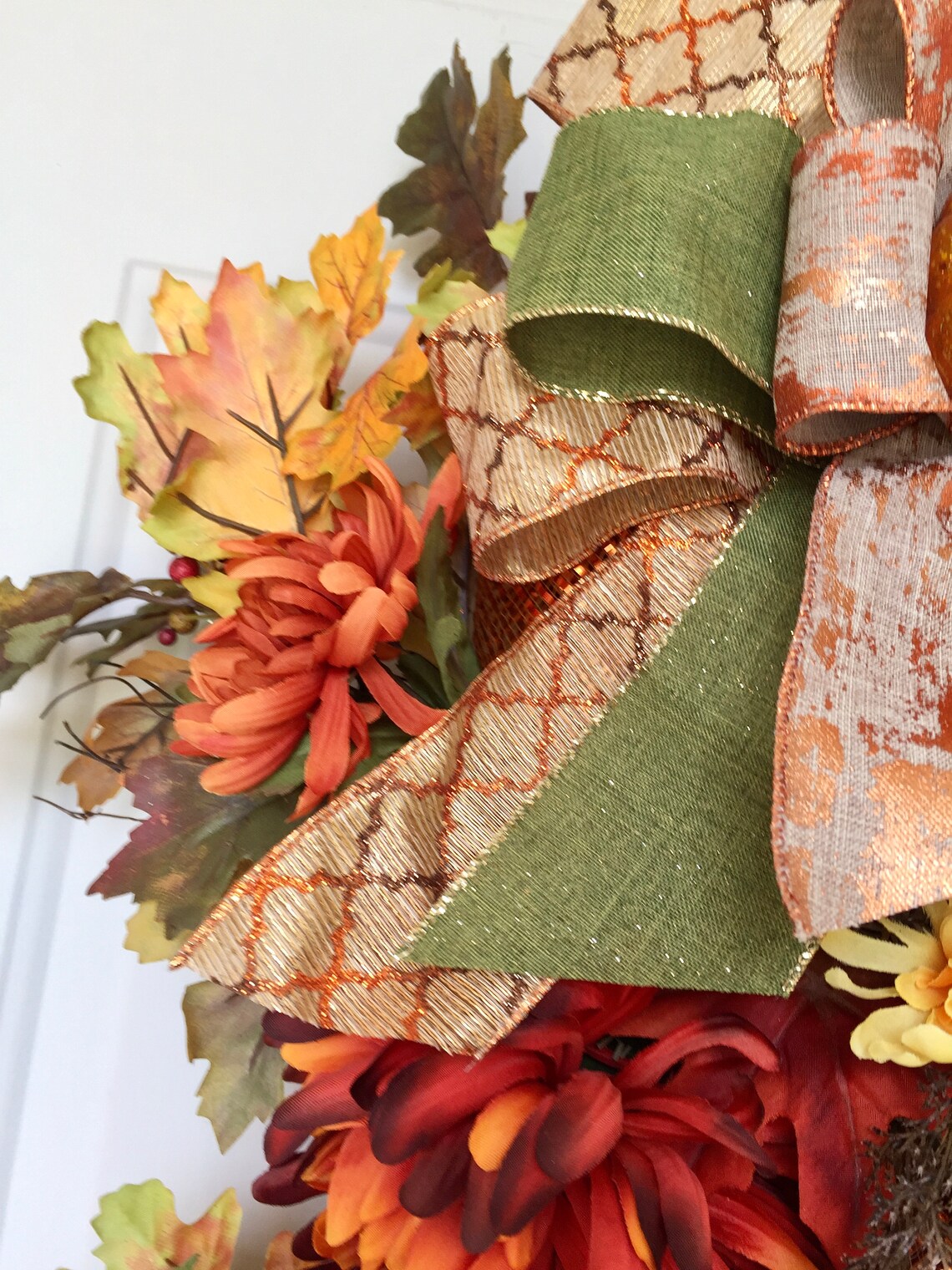 Fall Floral Floral Swag Thanksgiving Swag Fall Door Decor - Etsy