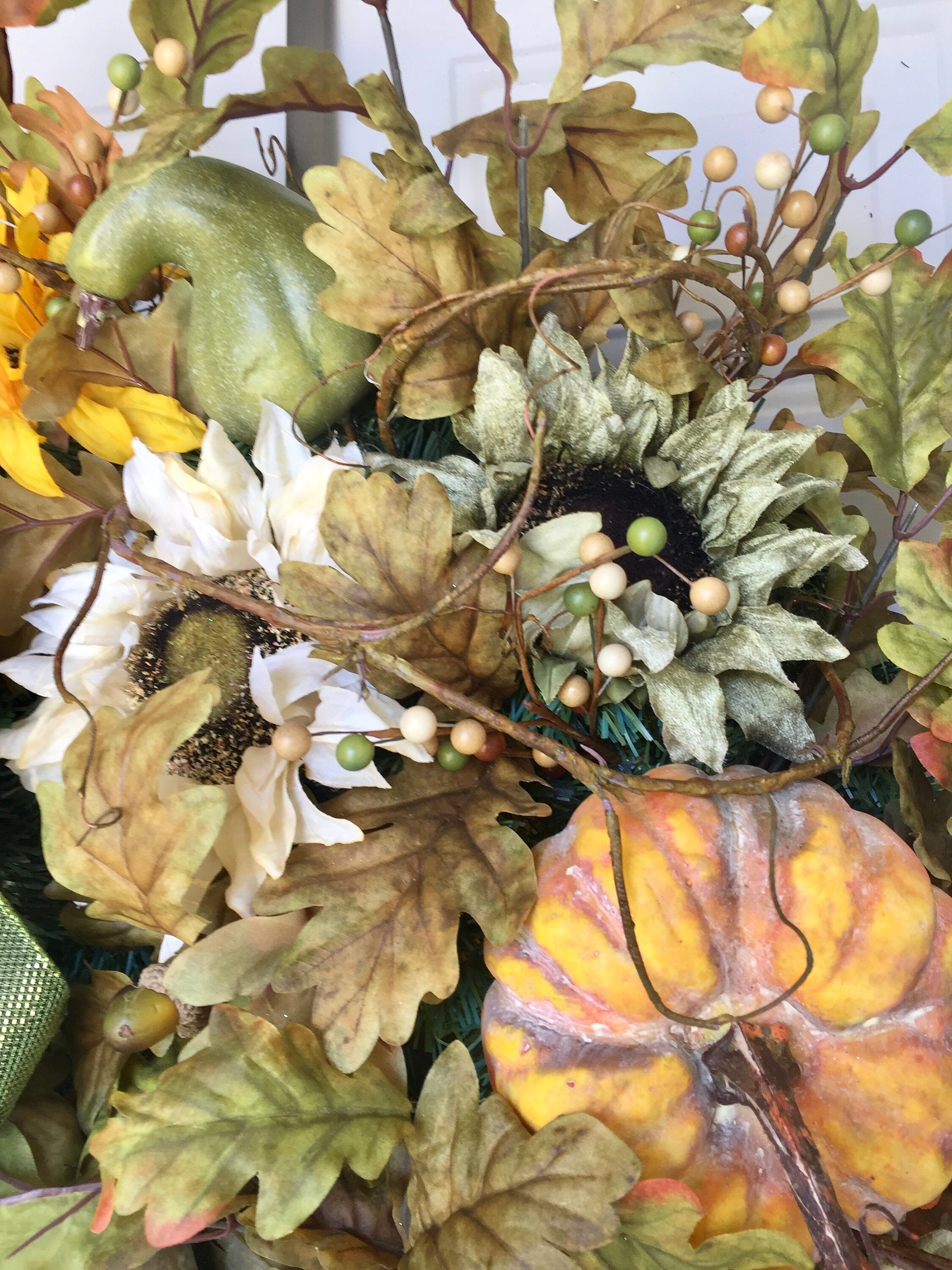 Fall Greenery Wreath, Everyday Decor, Wedding Gift, Thanksgiving Door ...