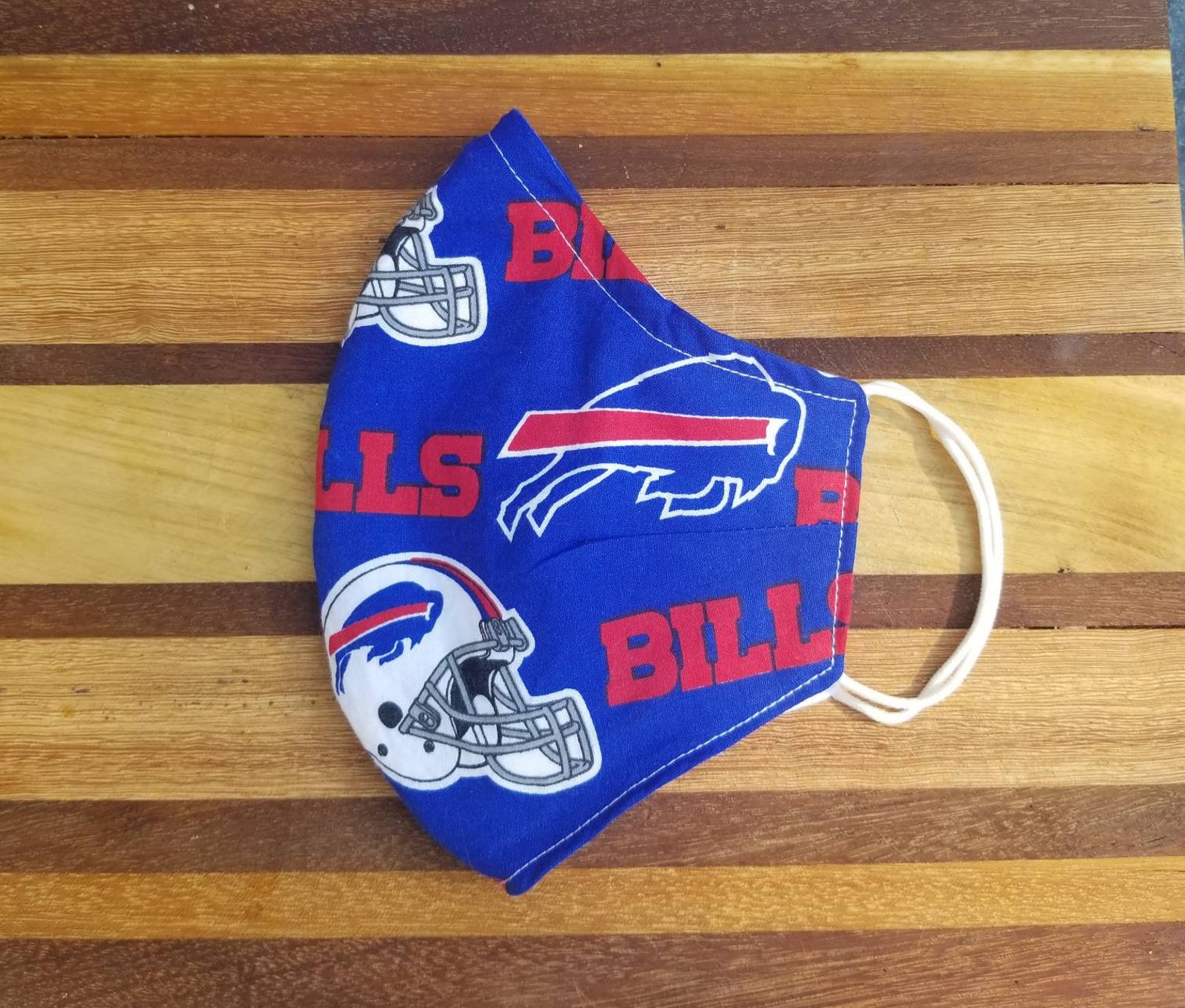 Buffalo Bills Mask, Football Sports Mask, Fitted Mask, Reversible (blk ...