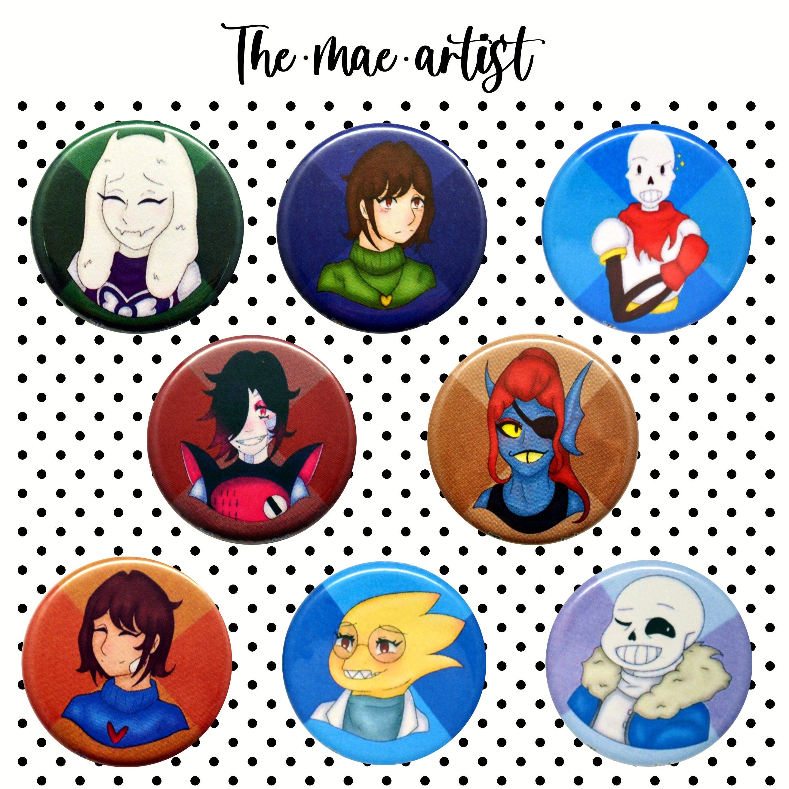 Undertale Character Pins - Etsy