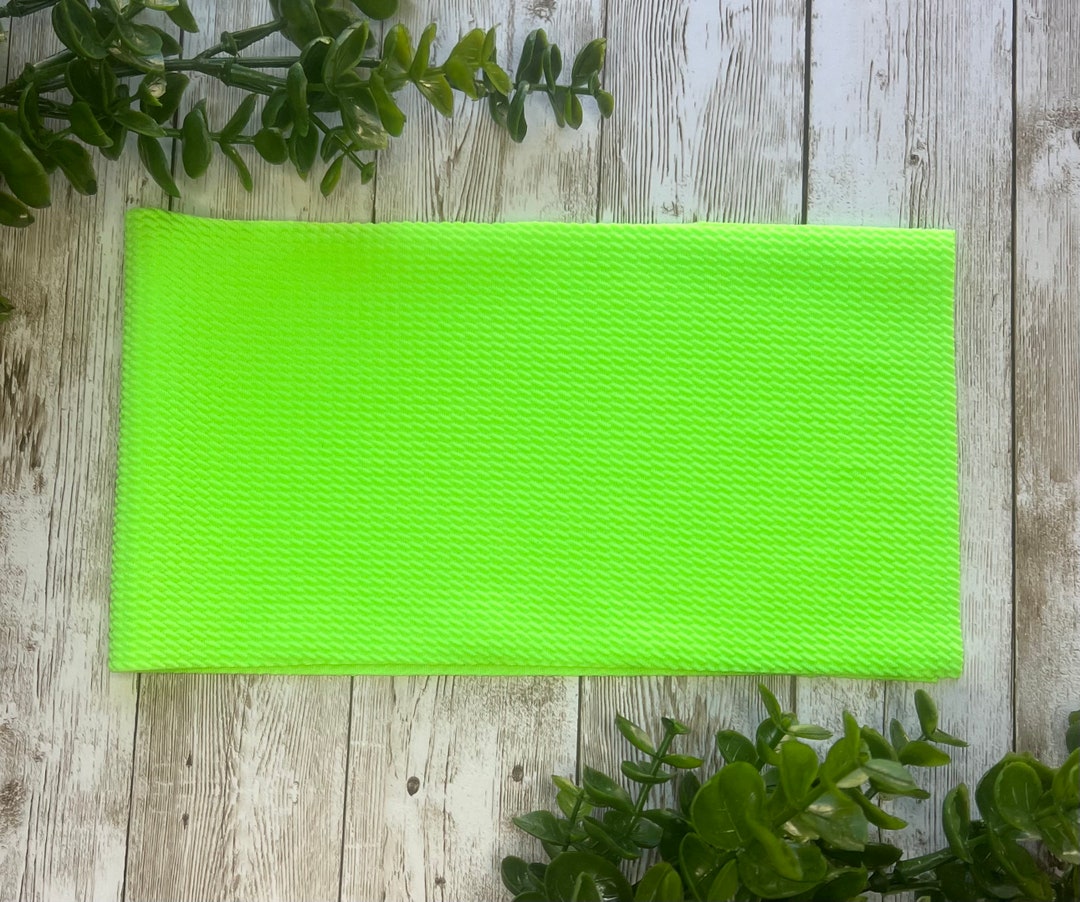 Neon Green Bullet Textured Liverpool Fabric Strip | Fabric Only - Etsy