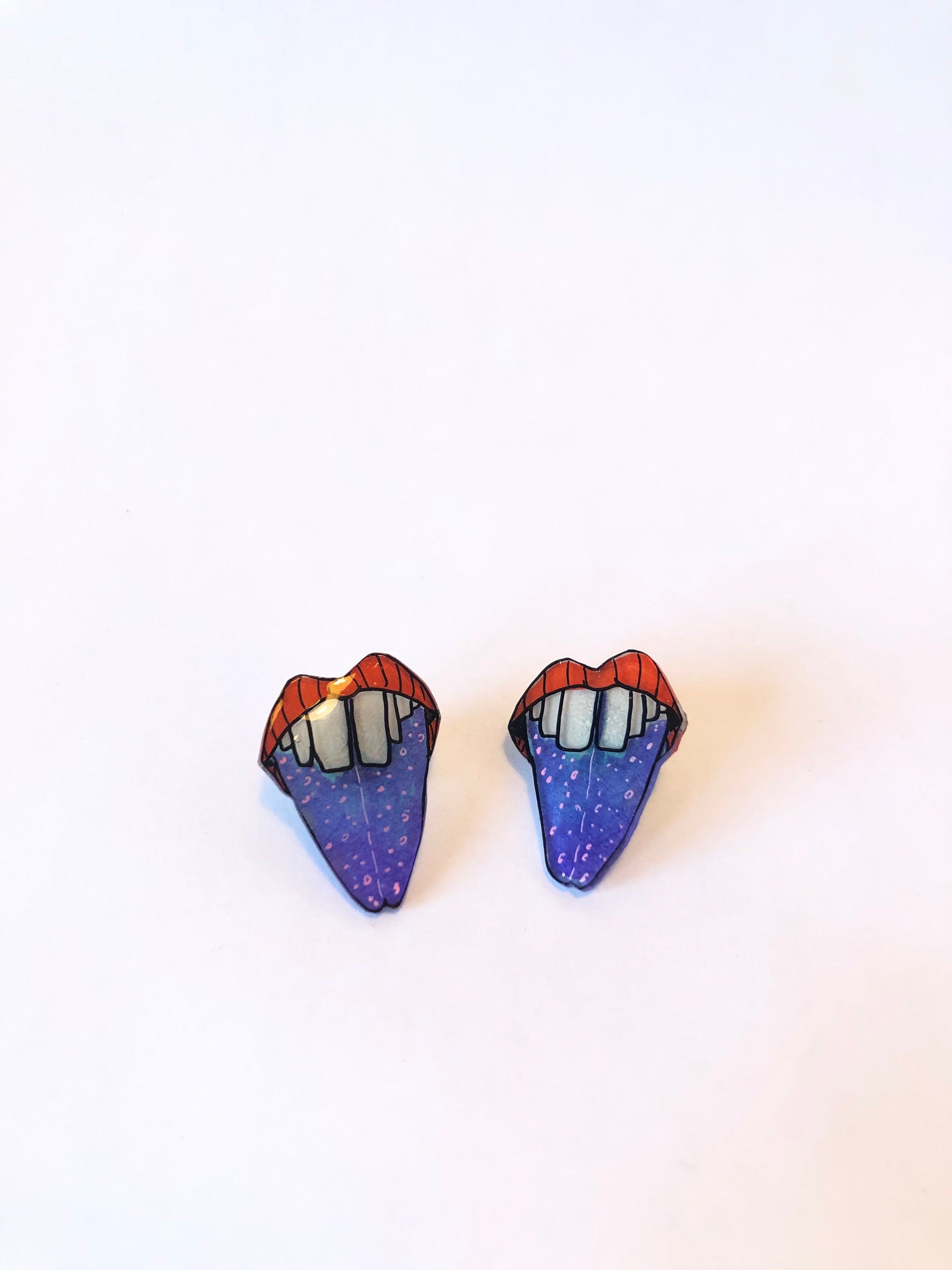Pair of Mouth Lapel Pins - Etsy