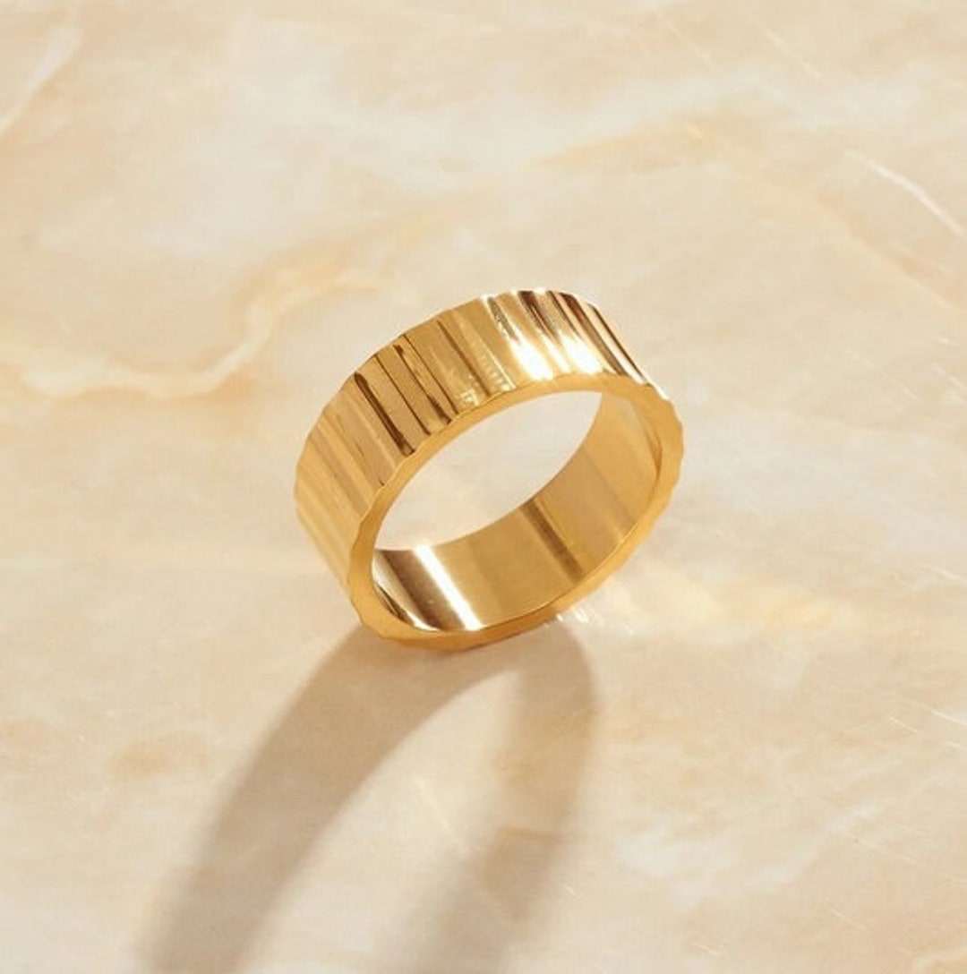 Non Tarnish Gold Plated Ring 18 K Gold Plated Stainless Still - Etsy