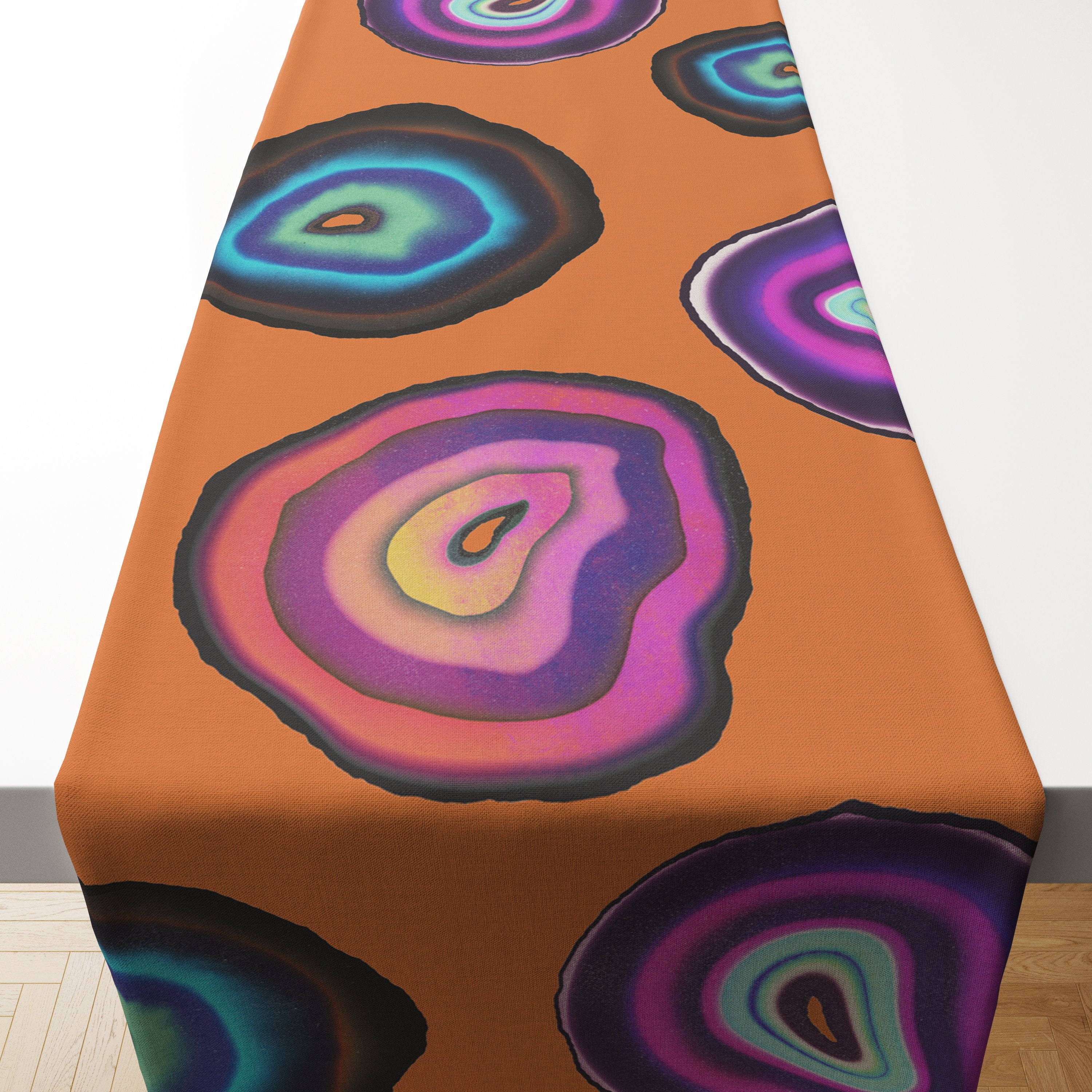Agate Geo Pattern Table Runner Boho Eclectic Home Decor Linen - Etsy