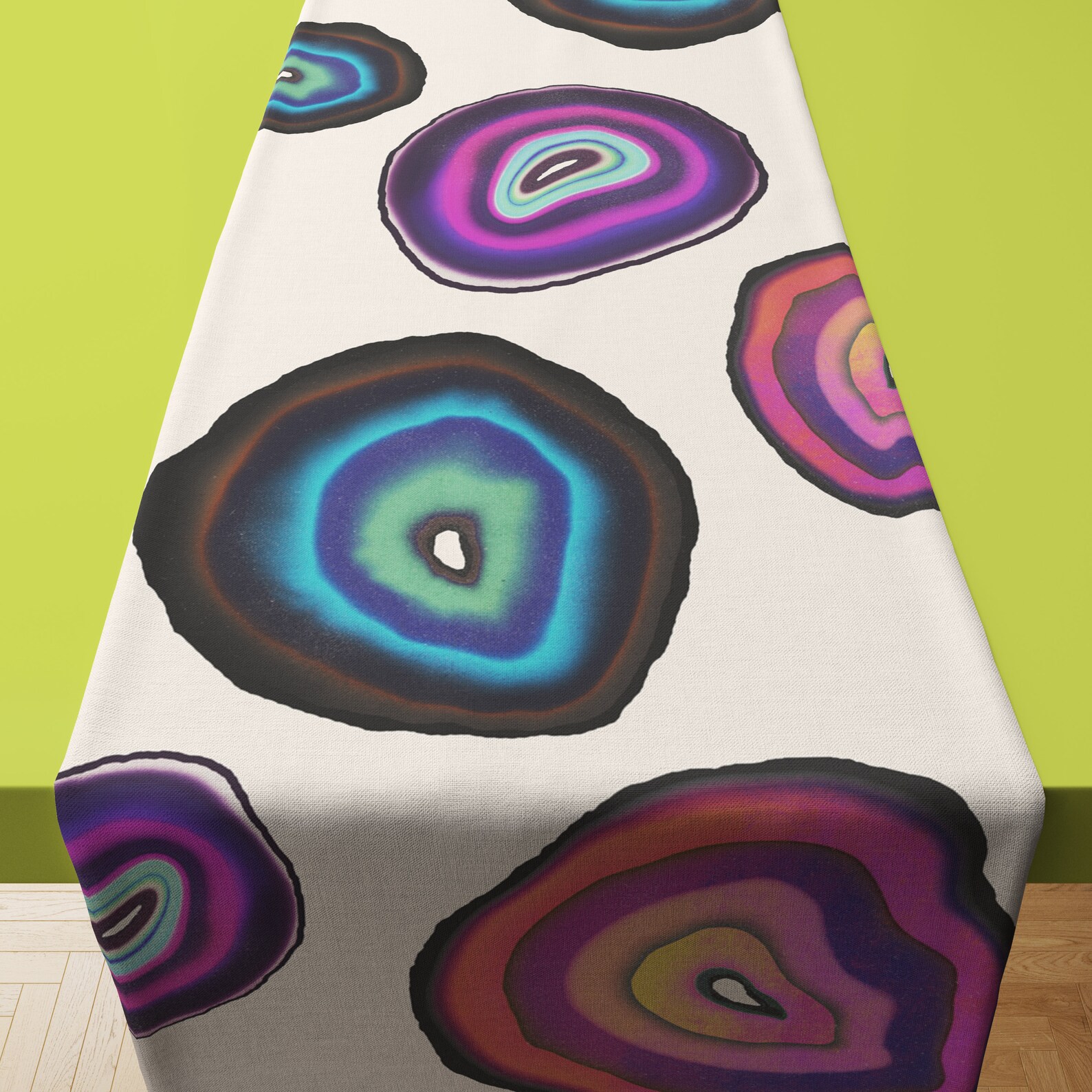 Agate Geo Pattern Table Runner Boho Eclectic Home Decor Linen - Etsy