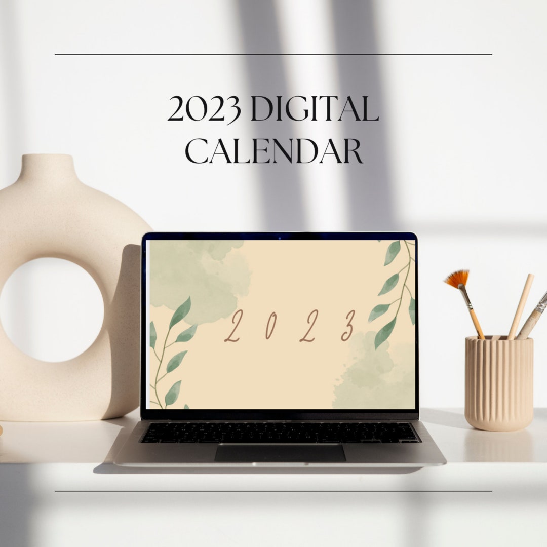 2023 Editable Calendar, 12 Months Editable/printable Calendar, Floral ...