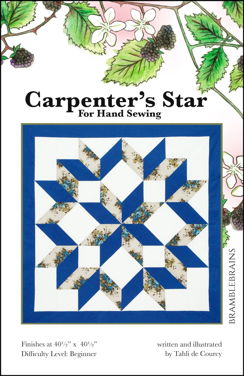Carpenter's Star PDF Download Quilt Pattern for Hand Sewing Easy, Fast ...
