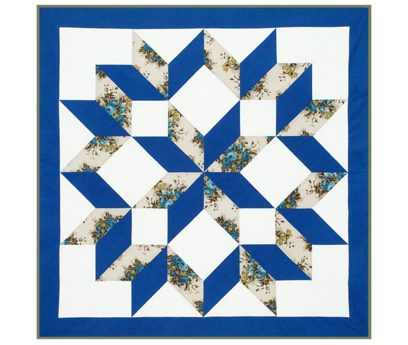 Carpenter's Star PDF Download Quilt Pattern for Hand Sewing Easy, Fast ...