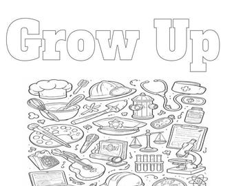 What Will I Be When I Grow Up? DIGITAL Coloring Book - Etsy