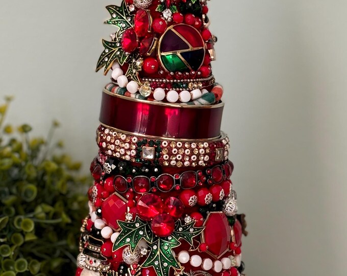Jeweled Christmas Tree, Christmas Decoration, Jeweled Tree, Unique Gift ...