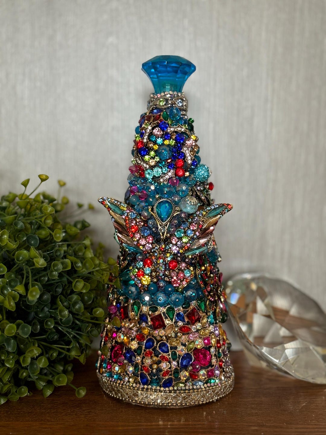 Jewelry Tree, Jeweled Rainbow Tree, Unique Gift, Jewelry Art, Recycled ...