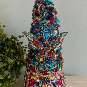 Jewelry Tree, Jeweled Rainbow Tree, Unique Gift, Jewelry Art, Recycled ...