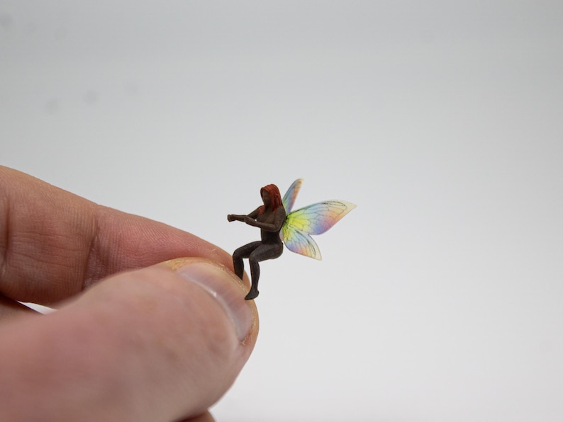 Tiny Fairy; the Harper - Miniature Fairy Figurine/scale Model - Etsy