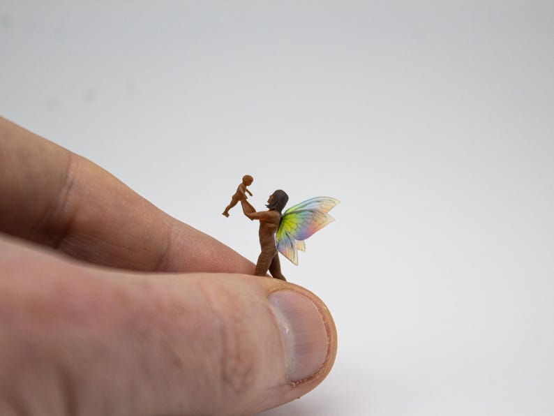Tiny Fairy; the Father - Miniature Fairy Figurine/scale Model - Etsy
