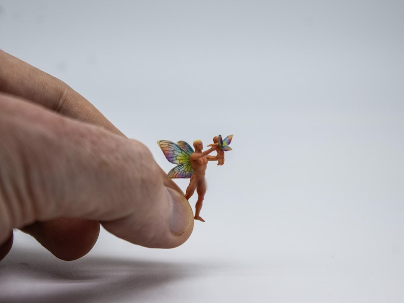 Tiny Fairy; the Father - Miniature Fairy Figurine/scale Model - Etsy