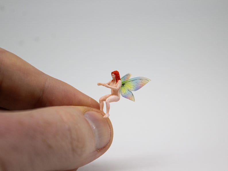 Tiny Fairy; the Harper - Miniature Fairy Figurine/scale Model - Etsy
