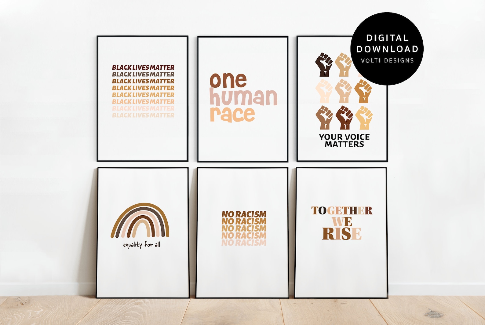 Racial Equality Prints | 6 Designs Included | Black Lives Matter Poster ...