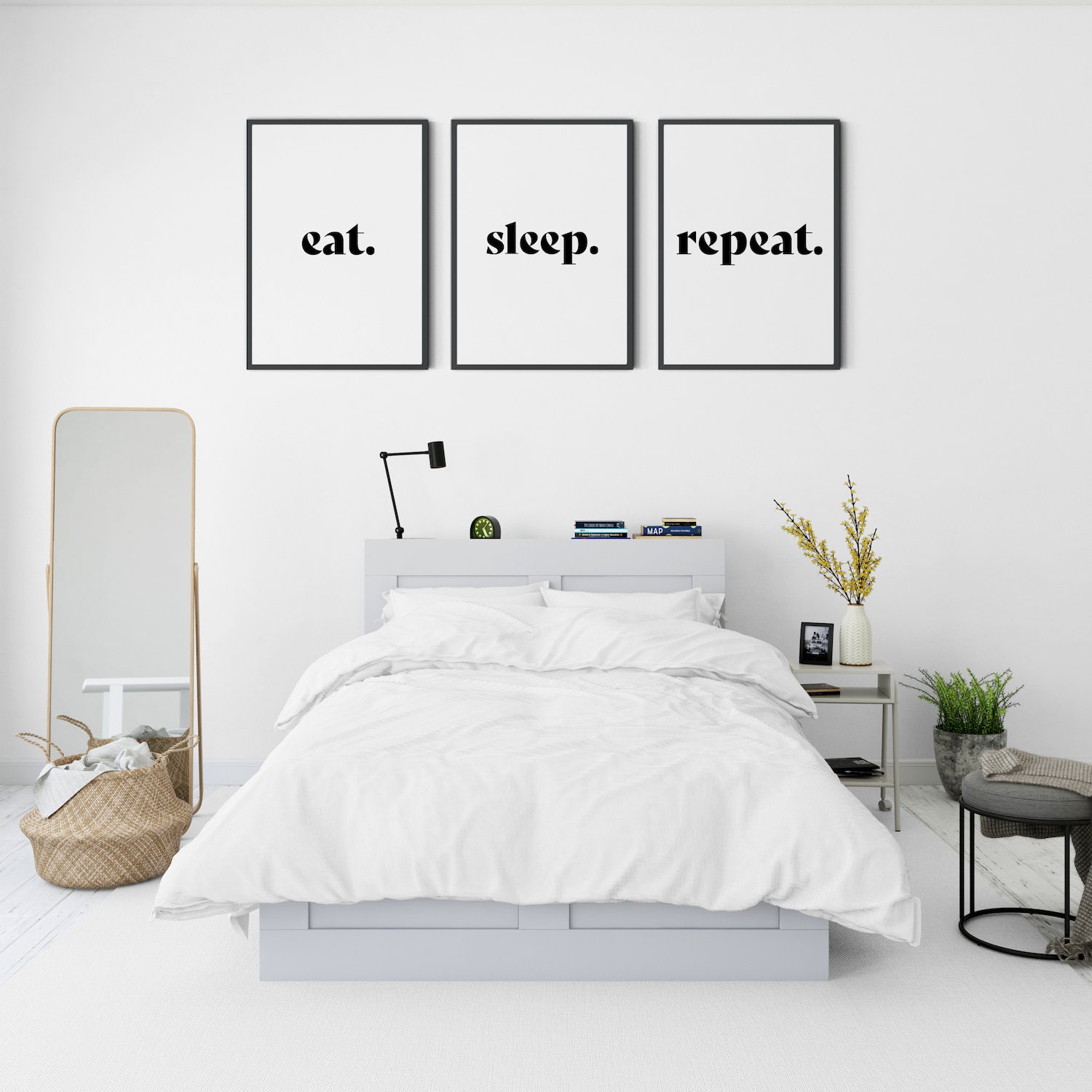 Above the Bed Print Single Word Poster Prints for Home 6 | Etsy