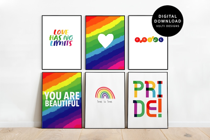 LGBTQ Pride Printable | You Are Beautiful, Love is Love Print Bundle ...