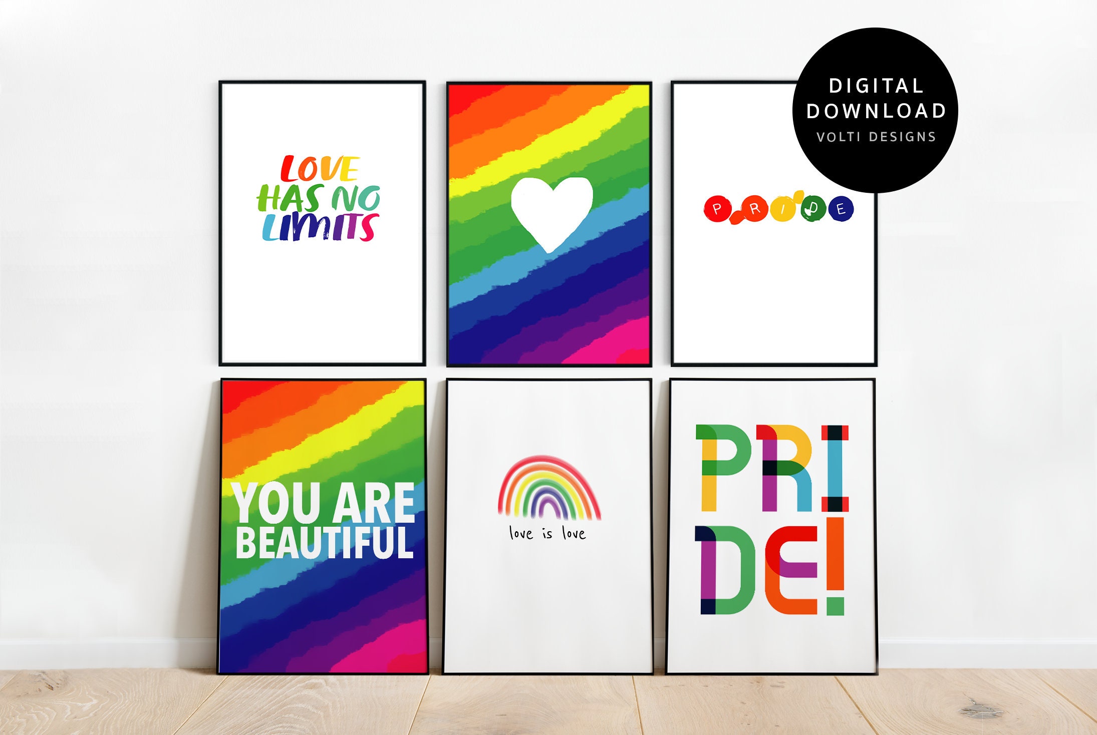 LGBTQ Pride Printable | You Are Beautiful, Love is Love Print Bundle ...