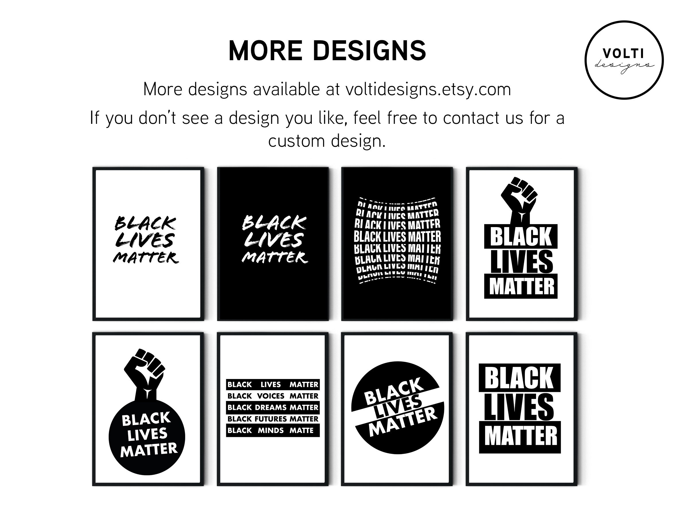 Black Lives Matter Posters 6 Designs Included Digital - Etsy