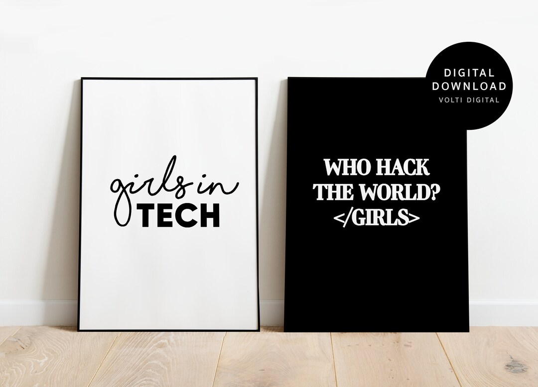 Girls in Tech Digital Download PDFJPG Instant Download - Etsy
