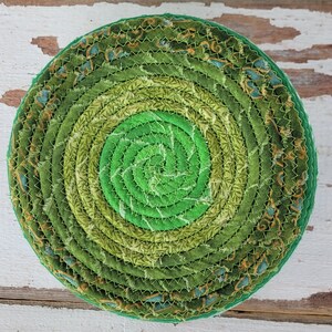 Fabric Scrap Bucket - {seaglass} - Plant Pot Cover, Fabric Rope Bowl ...