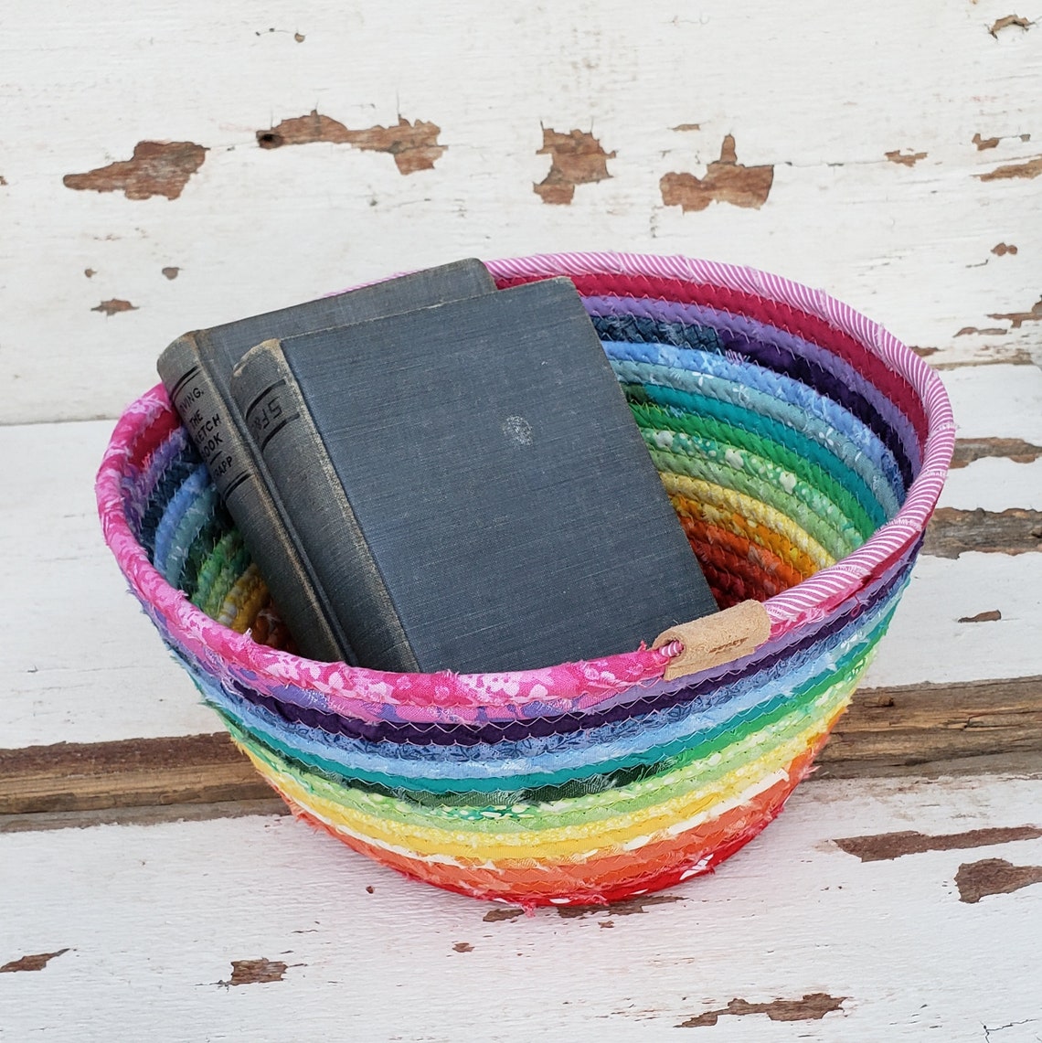 Fabric Scrap Bowl color Large Fabric Bowl Fabric | Etsy