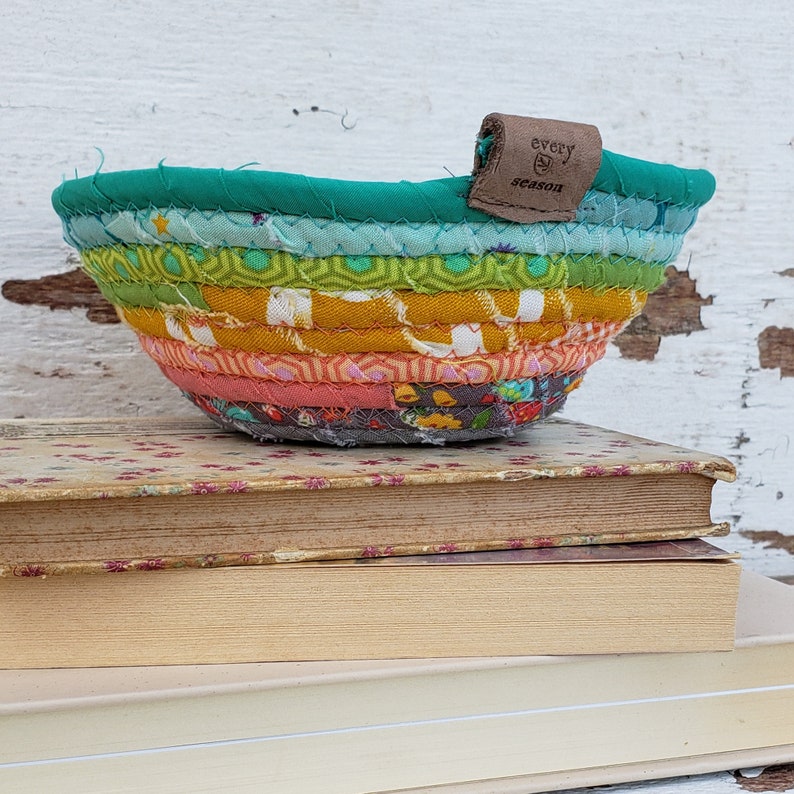 Fabric Scrap Bowl sun-kissed Garden Colorful Fabric - Etsy