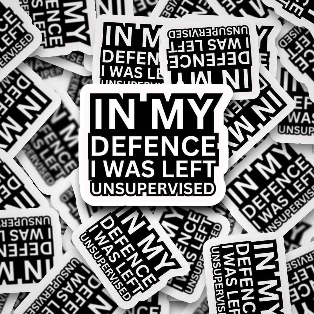In My Defence Vinyl Sticker, Funny Sarcastic Humor - Etsy