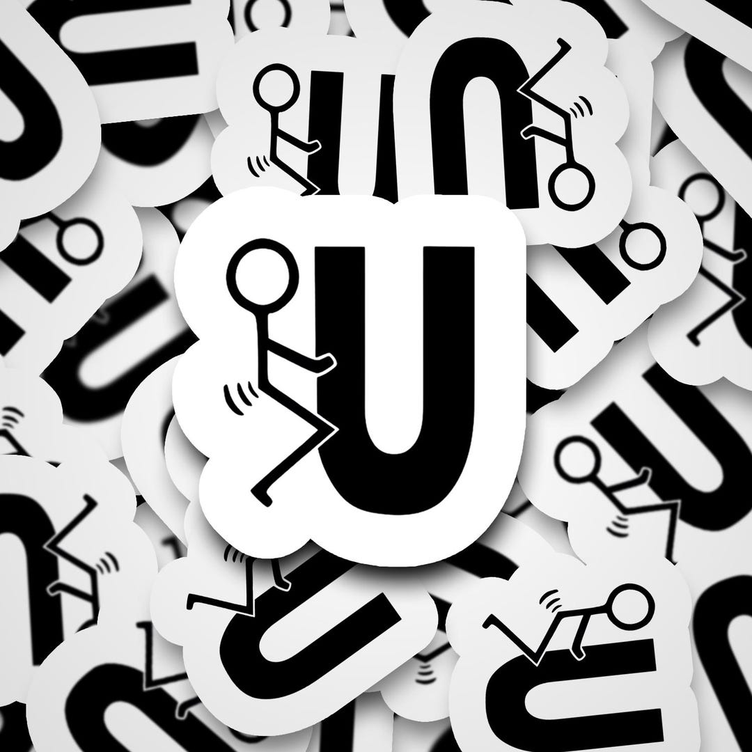 Funny F U Sarcasm Sticker, Waterproof Vinyl Decal - Etsy