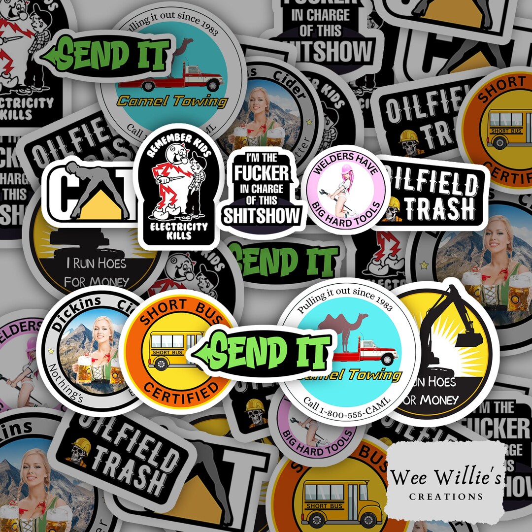 Funny Vinyl Sticker Bundle: Hard Hat & Workplace Stickers - Etsy