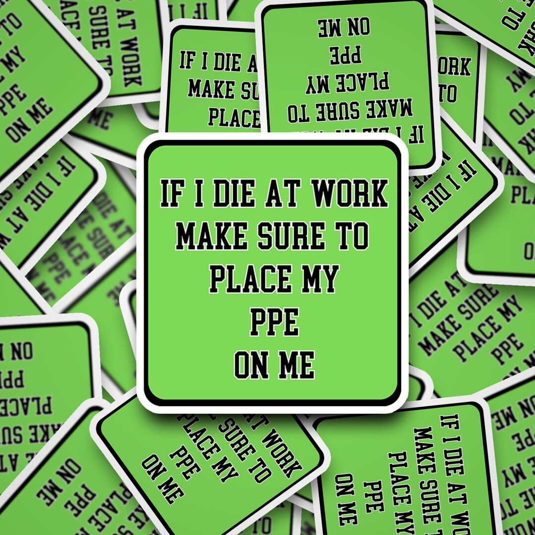 Funny PPE Hard Hat Sticker: Waterproof Vinyl Decal - Etsy