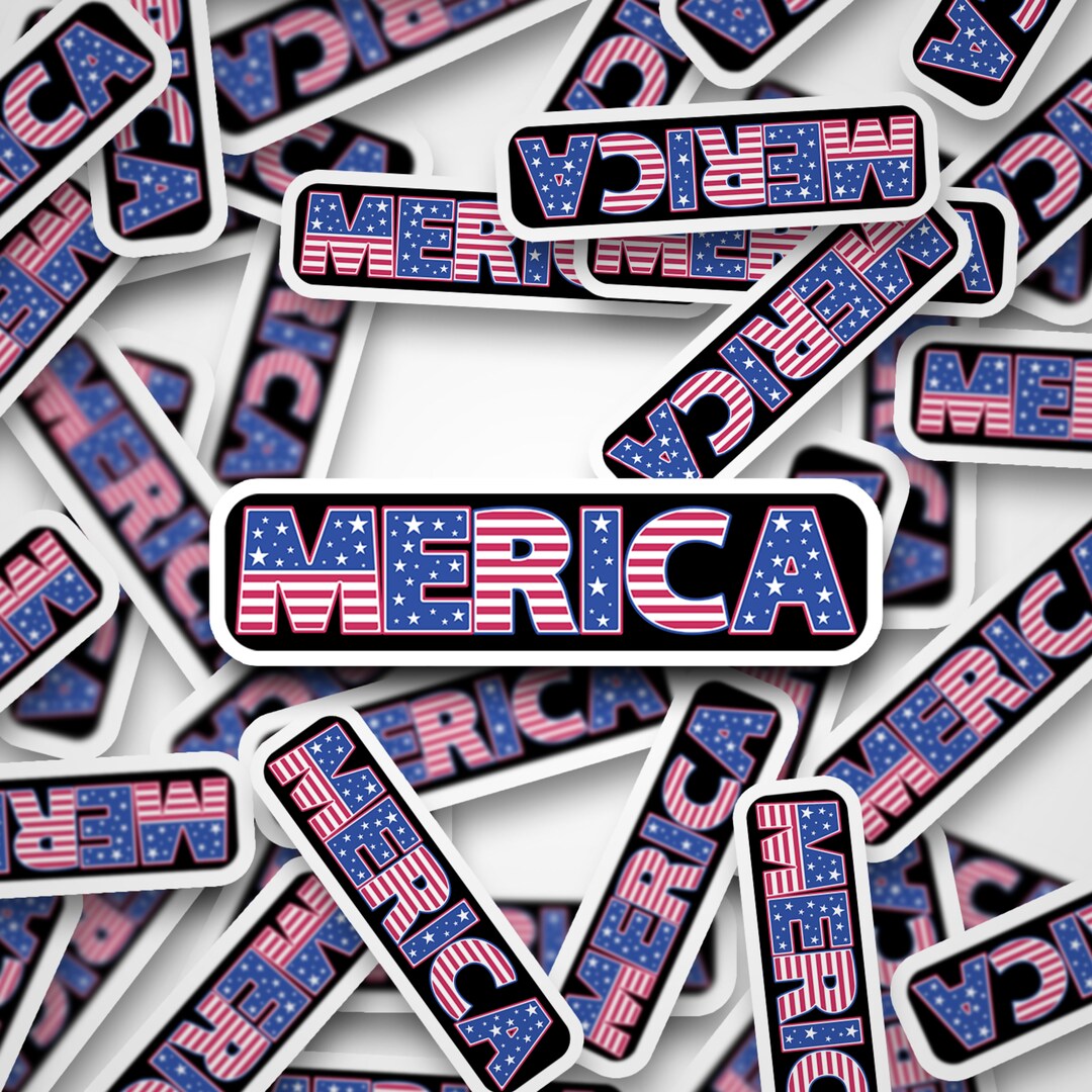 Merica, American, American Flag, America, Sticker, Hard Hat Sticker ...